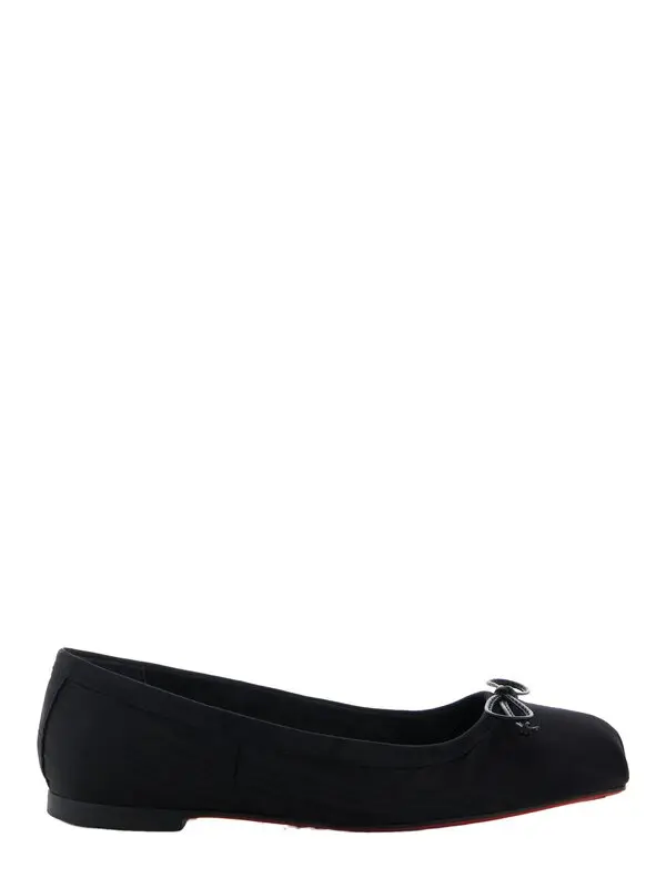 CHRISTIAN LOUBOUTIN Mamadrague Moire Ballerina Flats - Black
