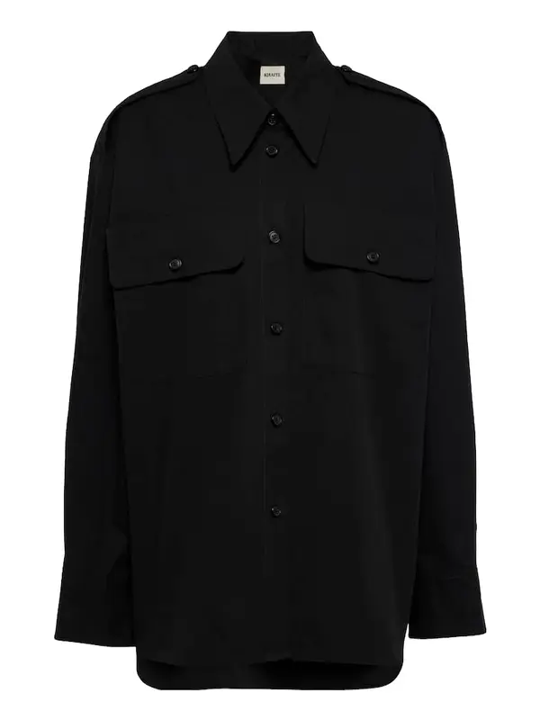 Khaite Missa Cotton Shirt - Black