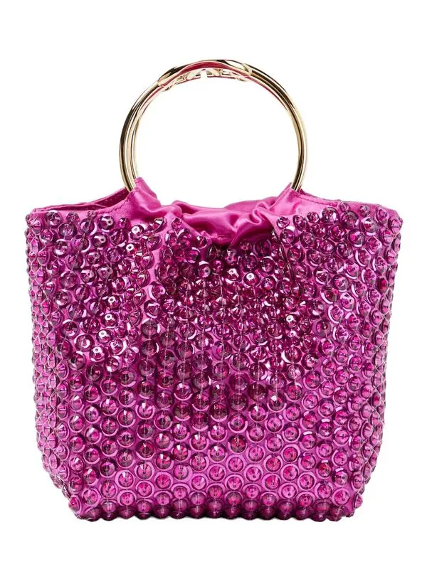 Valentino Garavani Carry Secrets Small Embellished Bucket Bag - Pink