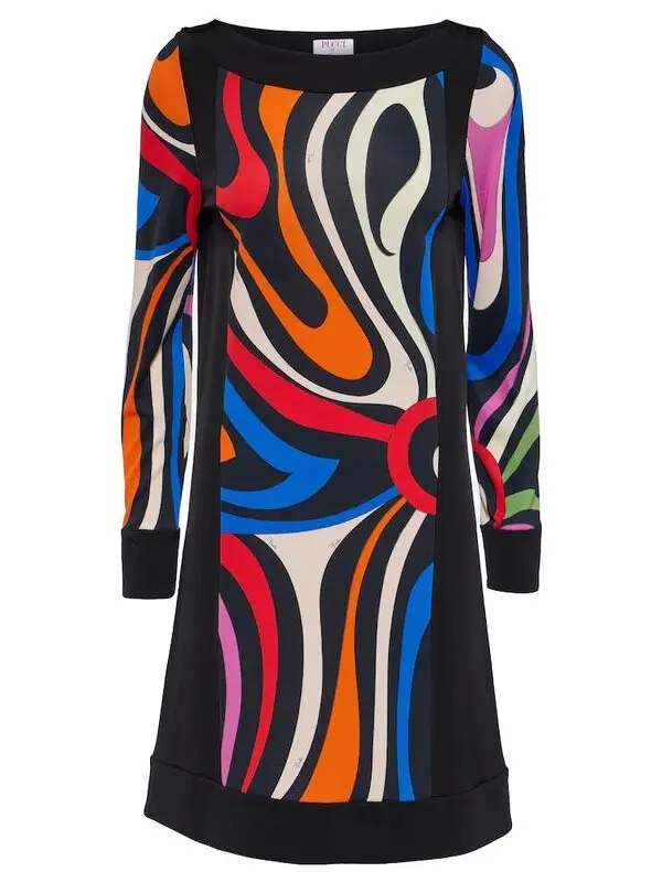 Emilio Pucci Marmo Printed Shift Dress - Multicoloured