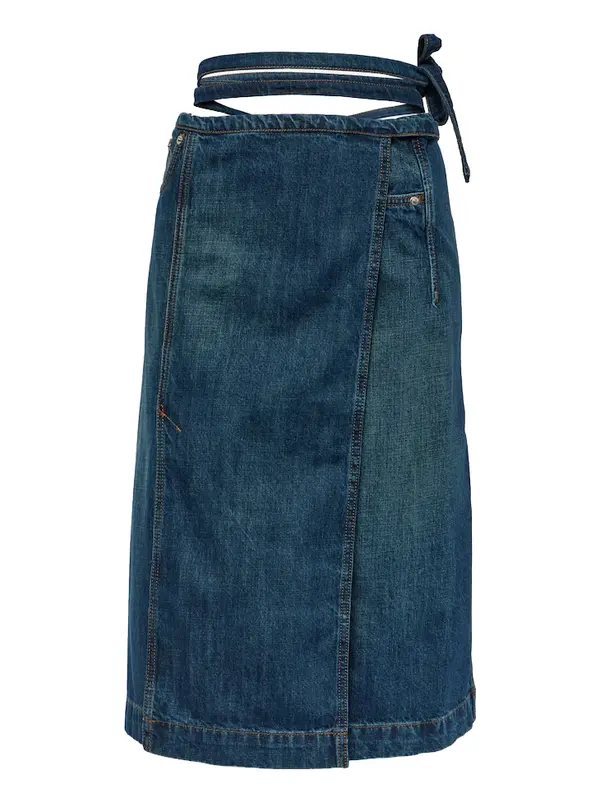 Sportmax Denim Wrap Skirt - Blue