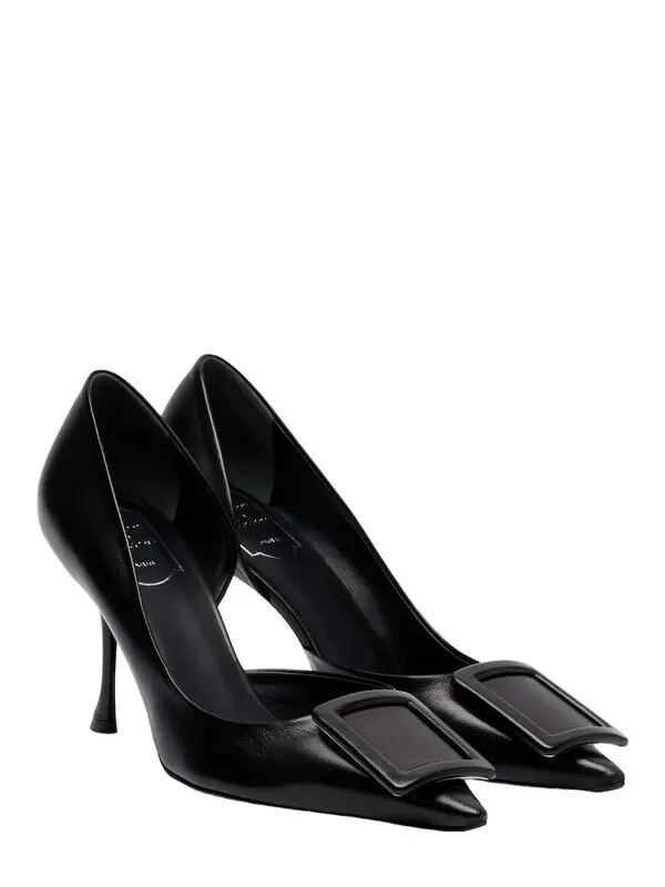 ROGER VIVIER Viv' In The City Leather Pumps - Black
