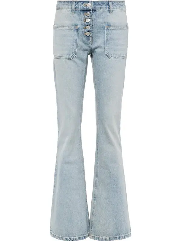 COURREGES Courrèges Low-rise Bootcut Jeans - Blue
