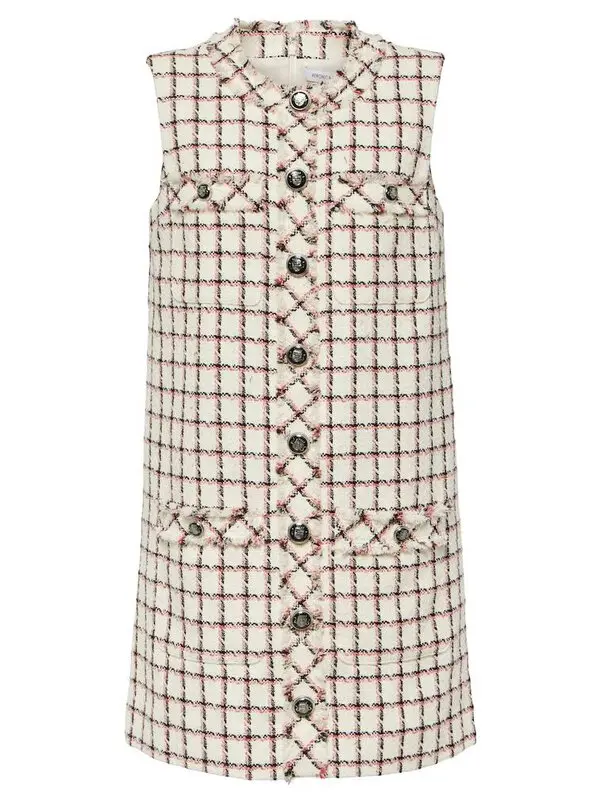 Veronica Beard Laurel Cotton-blend Tweed Minidress - Beige