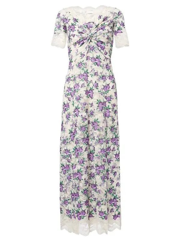 Rabanne Lace Maxi Dress - Multicoloured