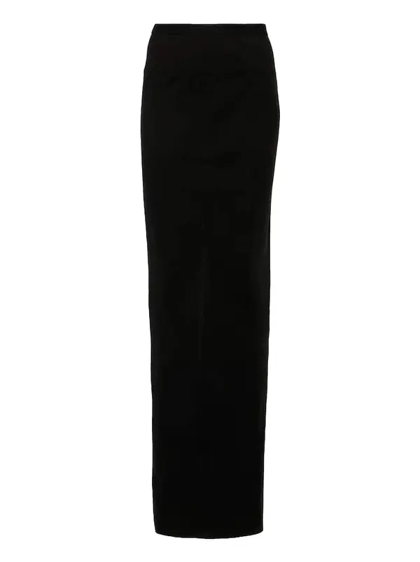 Rick Owens Silk Maxi Skirt - Black