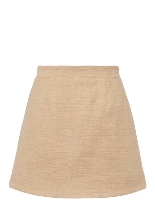 Patou High-rise Tweed Miniskirt - Beige