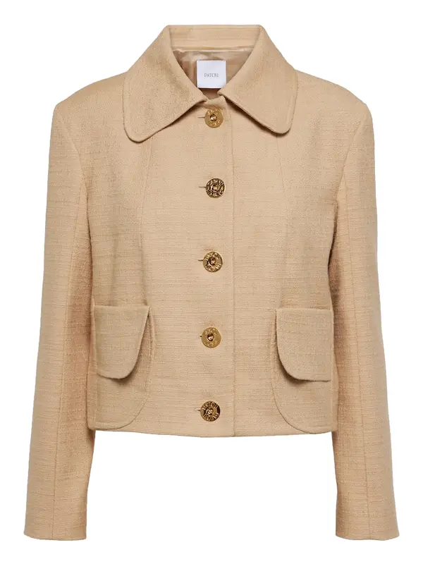 Patou Cotton-blend Tweed Jacket - Beige