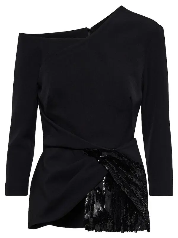 Safiyaa Juah Sequined Top - Black