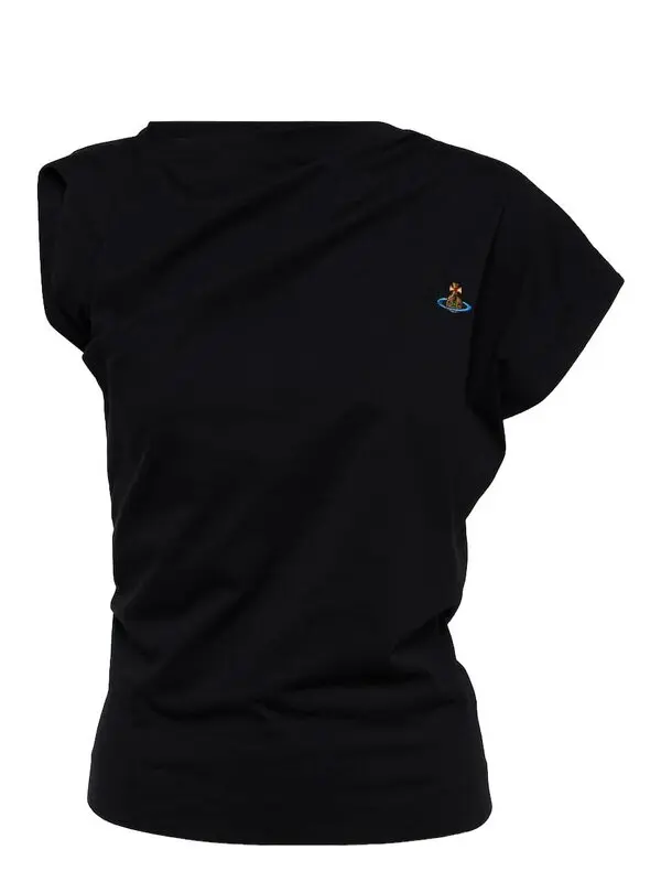 VIVIENNE WESTWOOD Asymmetric Cotton Top - Black