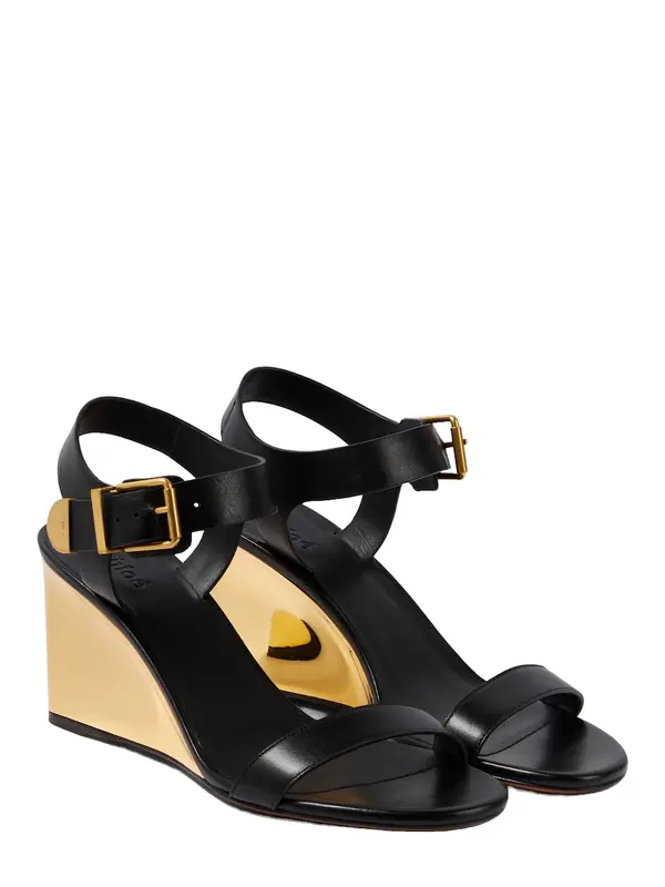 Chloé Rebecca Leather Sandals - Black