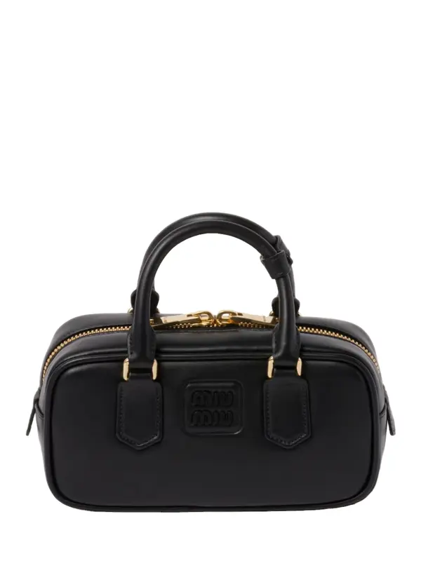 Miu Miu Logo Plaque Mini Bag - Black