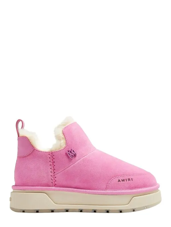Amiri Malibu Logo-plaque Suede Boots - Pink