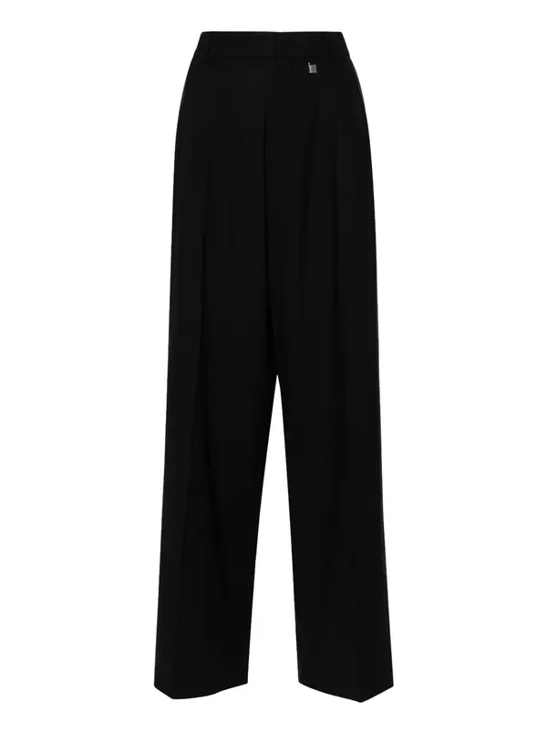 Giuseppe Di Morabito High-waisted Wool Trousers - Black