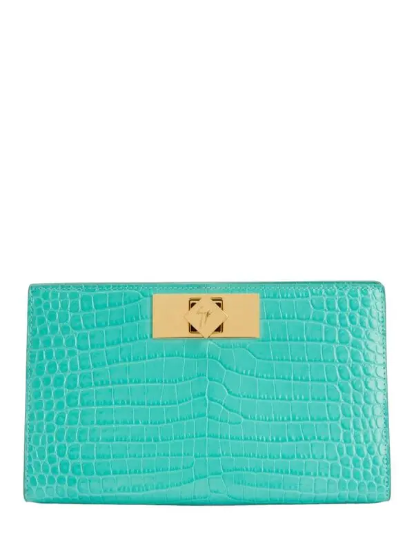 GIUSEPPE ZANOTTI Annhita Leather Clutch - Blue