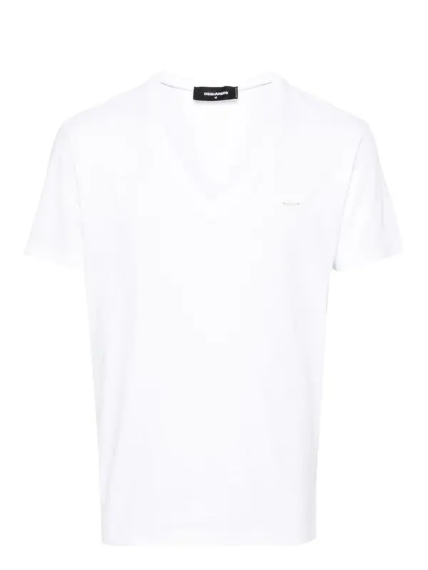 Dsquared2 Logo-plaque Cotton T-shirt - White