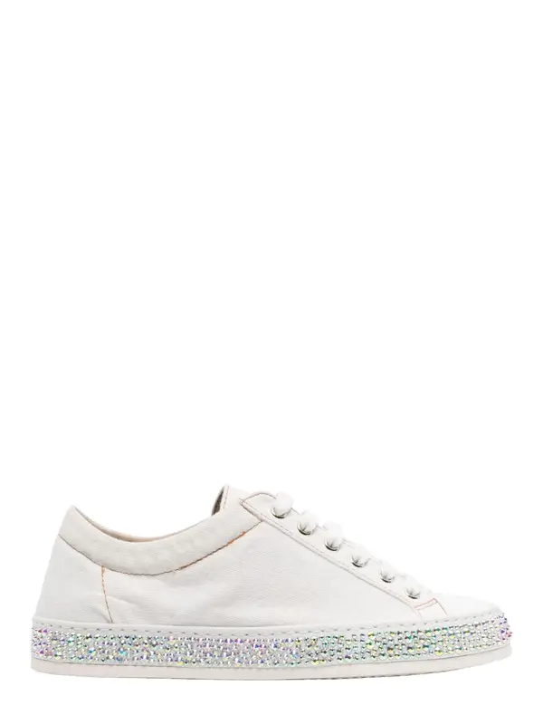 LE SILLA Andrea Crystal-embellished Sneakers - White