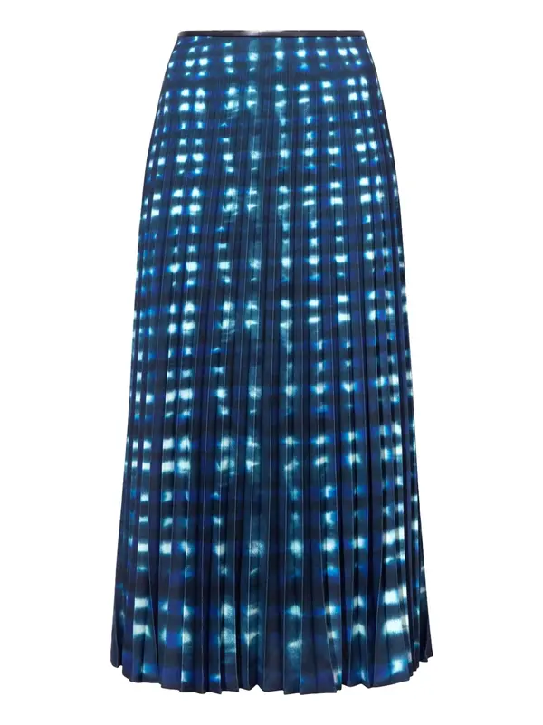 Proenza Schouler White Label Tie-dye Pleated Midi Skirt - Blue