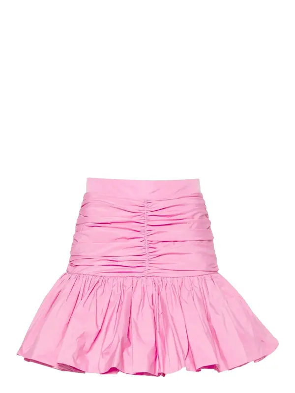 Patou Ruffled Faille Mini Skirt - Pink