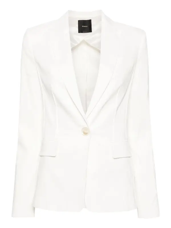 Pinko Ghera Linen-blend Blazer - White