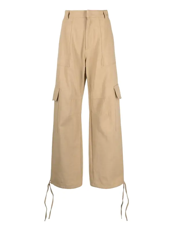 Moschino Embroidered Palazzo Pants - Neutrals