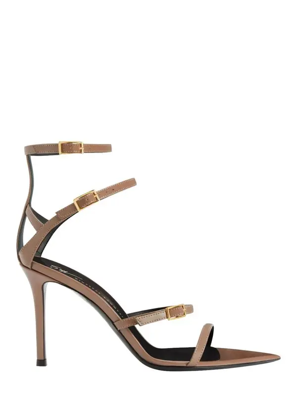 GIUSEPPE ZANOTTI Intriigo Abely 105mm Leather Sandals - Brown