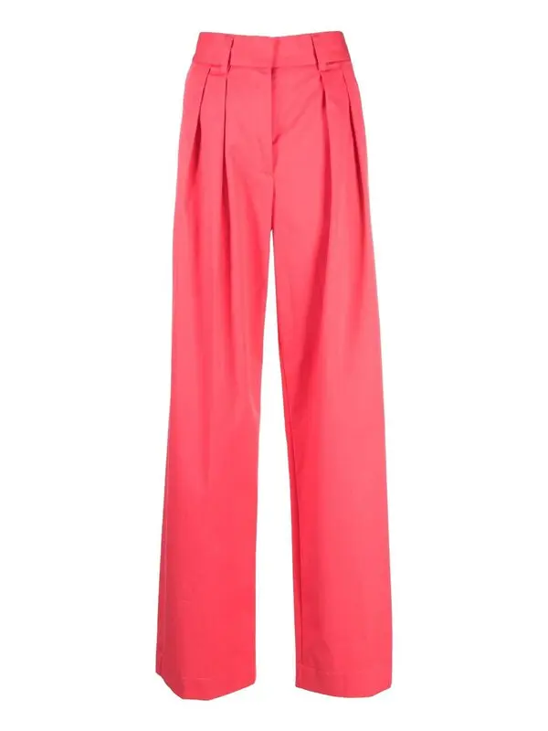 FORTE_FORTE Pleated Wide-leg Trousers - Pink