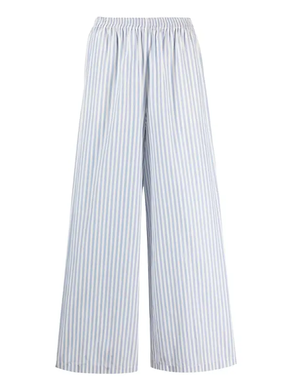 FORTE_FORTE Wide-leg Striped Trousers - Blue