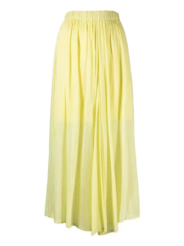 FORTE_FORTE Semi-sheer Midi Skirt - Yellow
