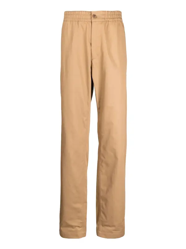 Maison Kitsuné Mid-rise Straight-leg Trousers - Brown