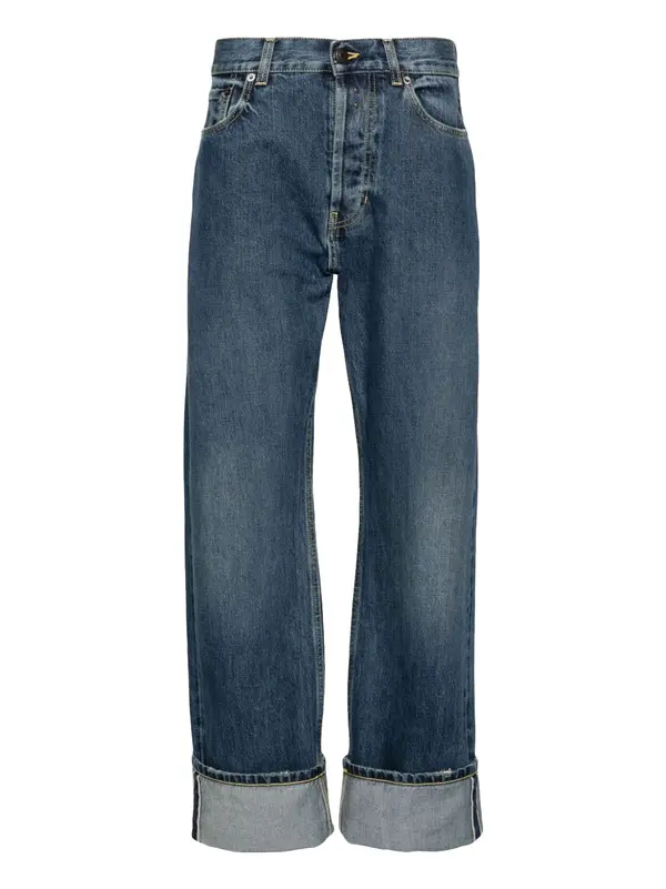 Alexander McQueen Turn-up Straight-leg Jeans - Blue