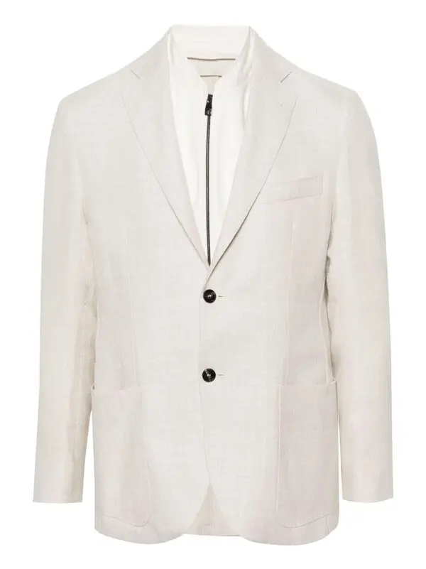 Corneliani Single-breasted Layered Blazer - Neutrals