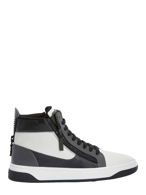 GIUSEPPE ZANOTTI Leather High-top Sneakers - Black