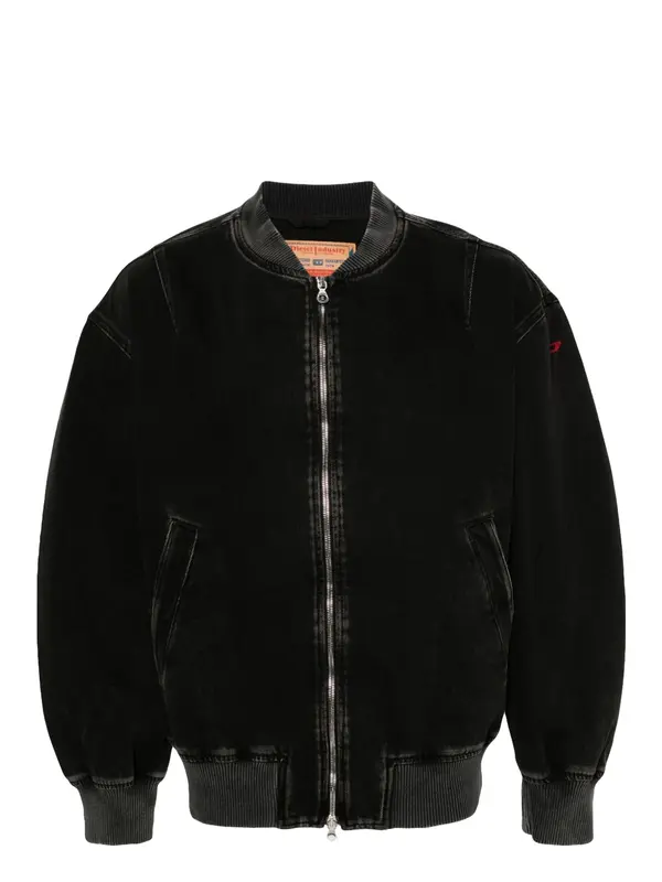 Diesel D-vinz Denim Bomber Jacket - Black