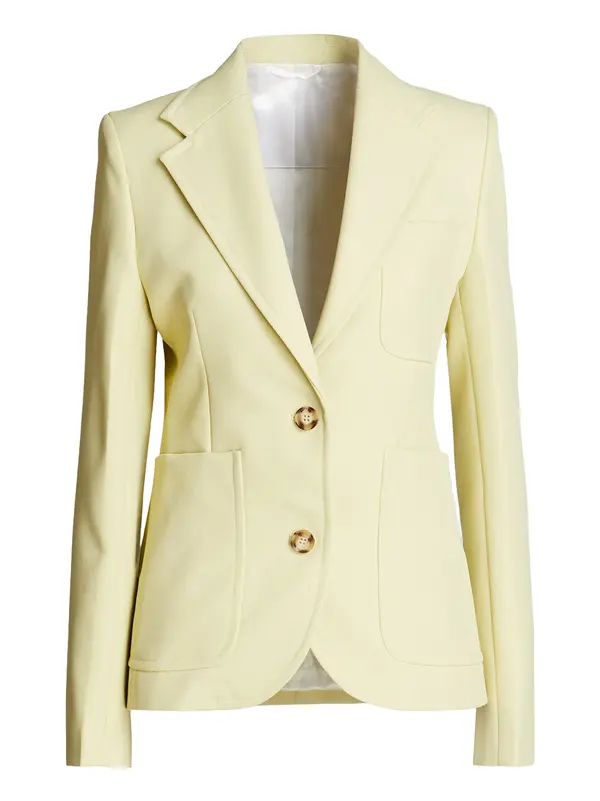 Victoria Beckham Twill Blazer - Pastel Yellow
