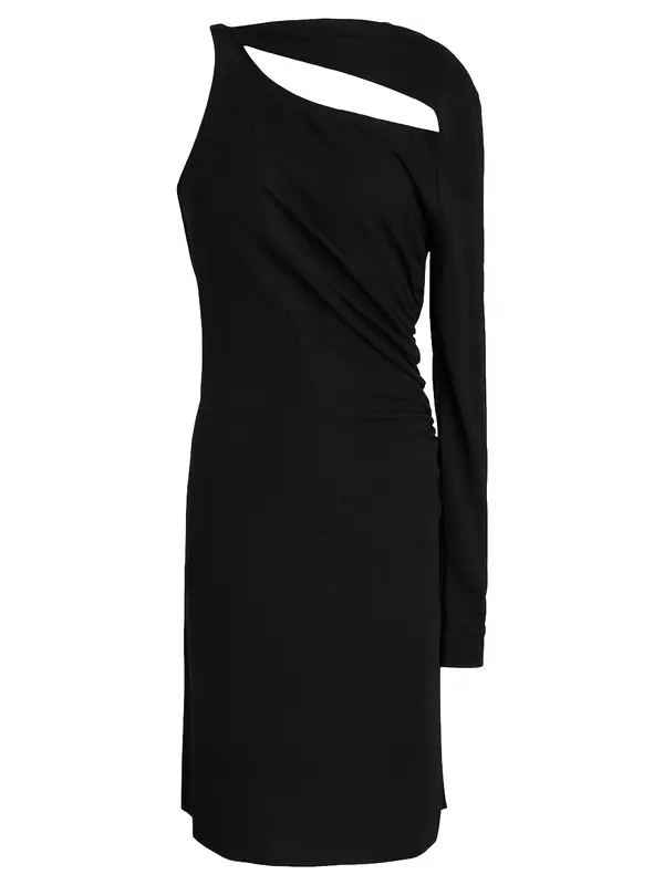 Victoria Beckham One-sleeve Cutout Mini Dress - Black