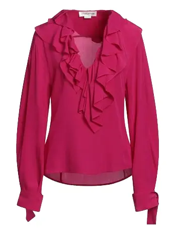 Victoria Beckham Ruched Long Sleeve Top - Pink