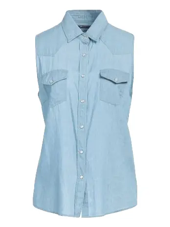 JACOB COHЁN Denim Sleeveless Shirt - Blue