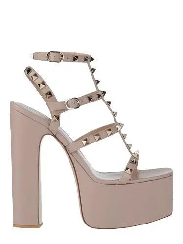 Valentino Garavani Sandals With Studs - Grey