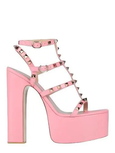 Valentino Garavani Leather Platform Sandals - Pink