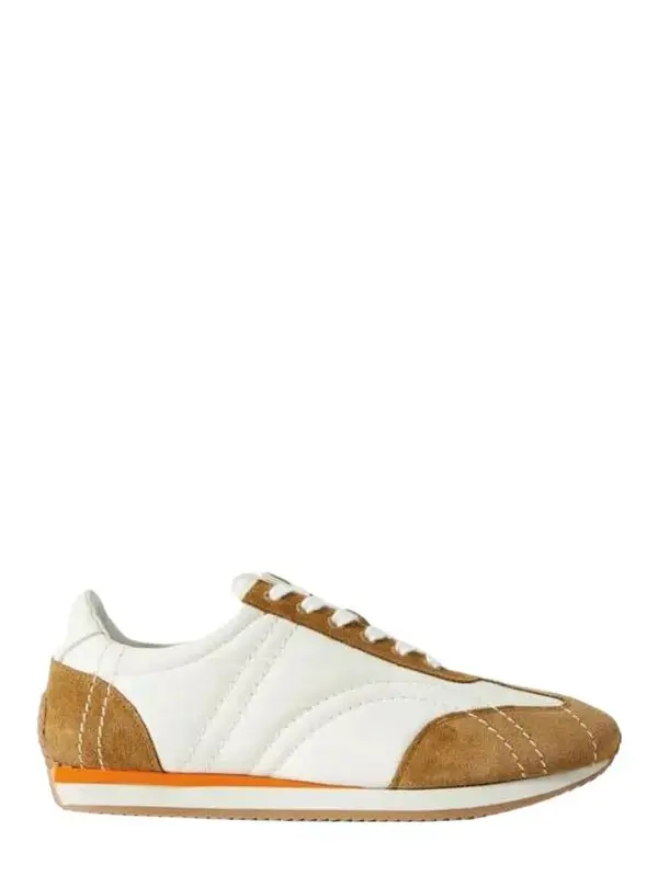 TOTEME Sport Leather-trimmed Sneakers - Brown