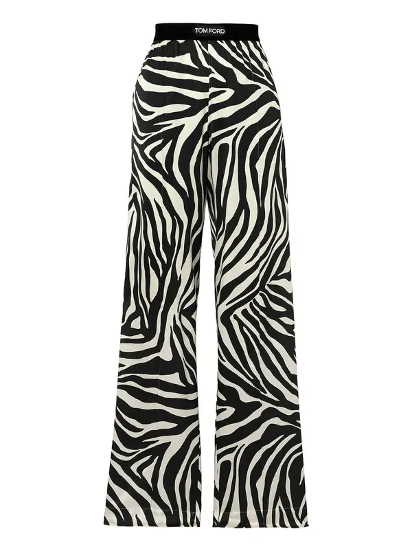 TOM FORD Zebra-print Straight-leg Pants - Animal Print