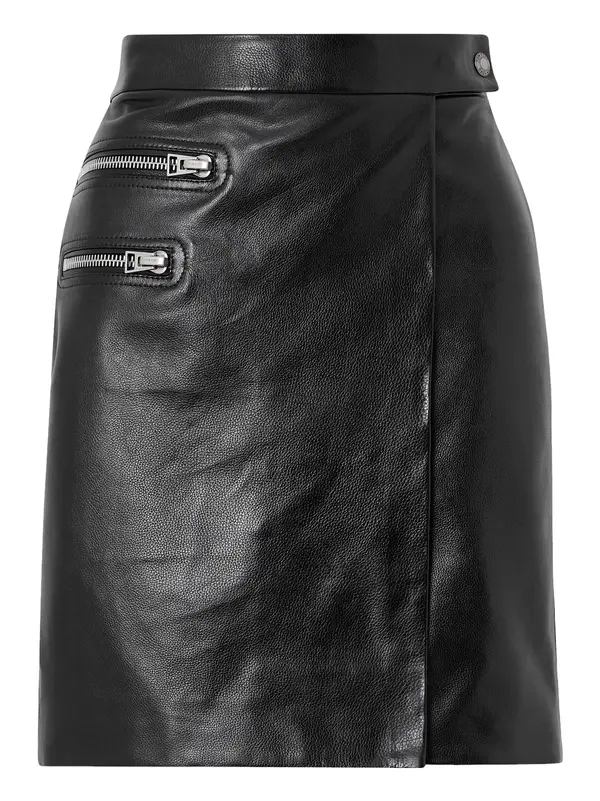TOM FORD Zip-detailed Leather Skirt - Black