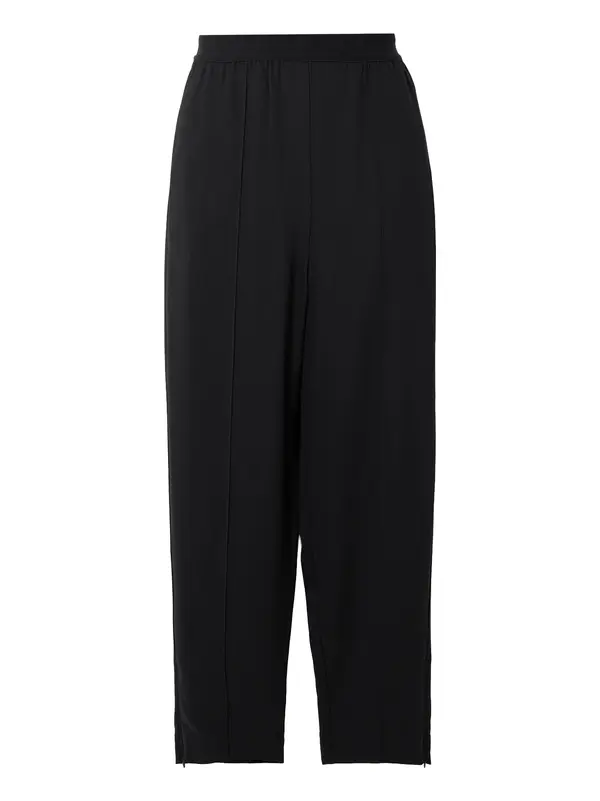 TOTEME Stretch-crepe Tapered Pants - Black