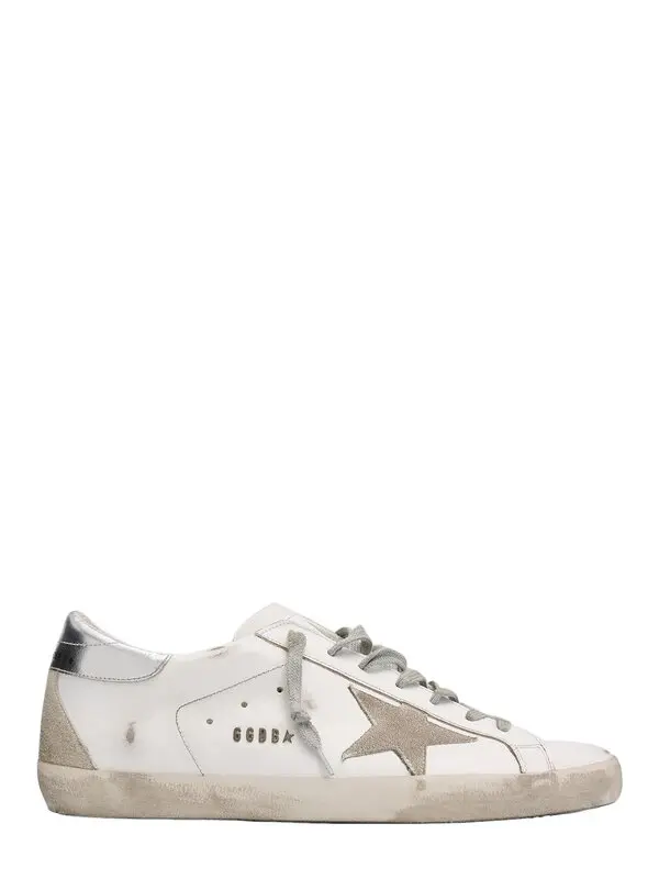 Golden Goose Super-star Leather Low-top Sneakers - Whiteicesilver