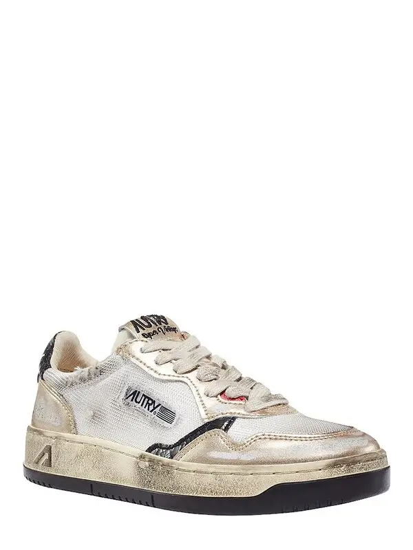AUTRY Super Vintage Low Top Sneakers - White/gold