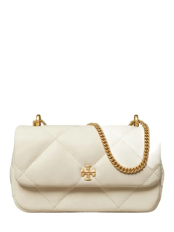 Tory Burch Kira Mini Quilted Leather Crossbody Bag - Warm White