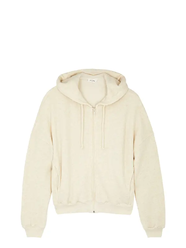 American Vintage Itonay Cotton-blend Hooded Sweatshirt - Cream