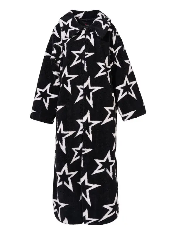 Perfect Moment Star Print Diana Coat - Black