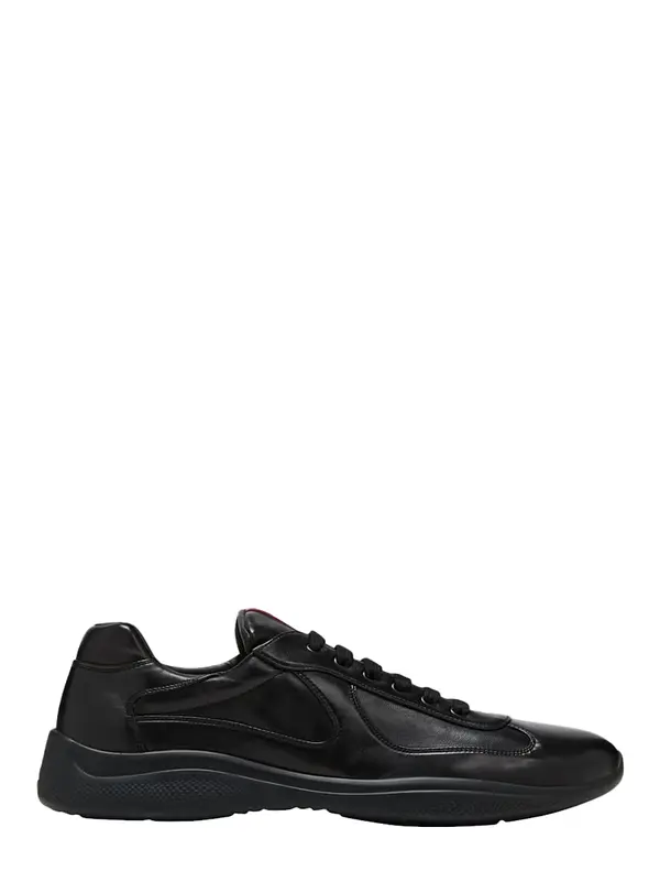 Prada Americas Cup Napa Leather Sneakers - Black